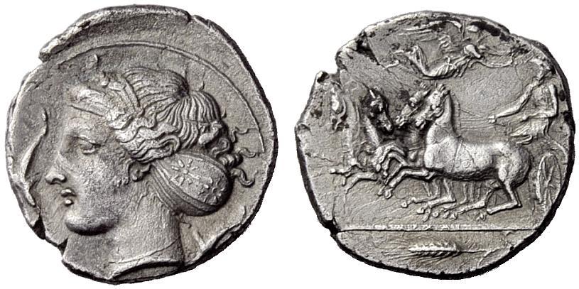 Greek coins. Syracuse. Hemidrachm ca 413-400, AR 2.10g.