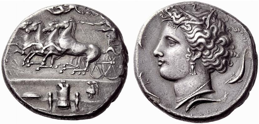 Greek coins. Syracuse. Decadrachm ca 400-395, AR 43.27g.