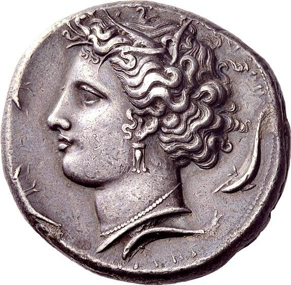 Greek coins. Syracuse. Decadrachm ca 400-395, AR 43.27g.