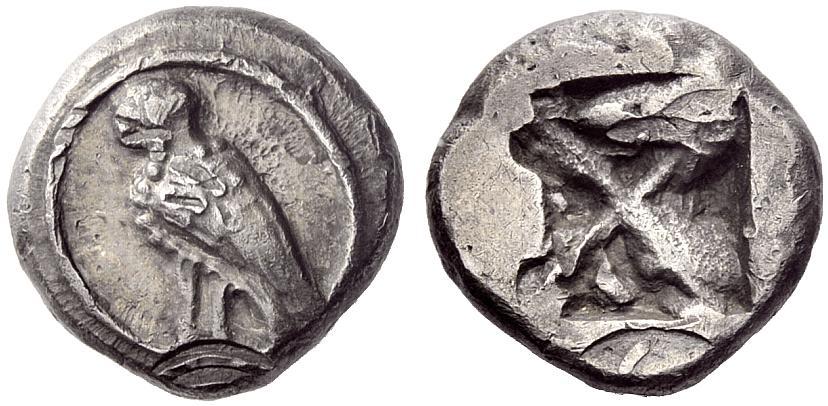 Greek coins. Attica, Athens. Didrachm ca 545-515, AR 8.52g.