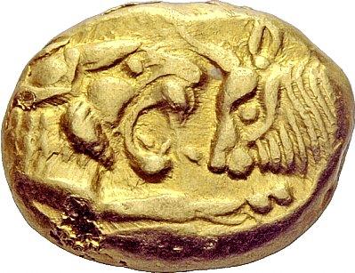 Greek coins. Time of Croesus. Stater ca 561-546, AV 8.10g.