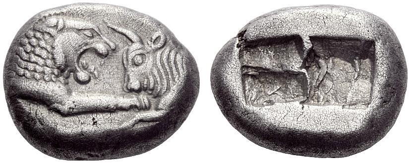 Greek coins. Time of Croesus. Siglos ca 561-546, AR 5.42g.