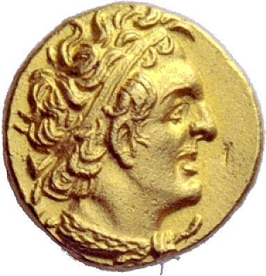 Greek coins. Ptolemy Egypt, Ptolemy I. Triobol 305-282, AV 1.77g.