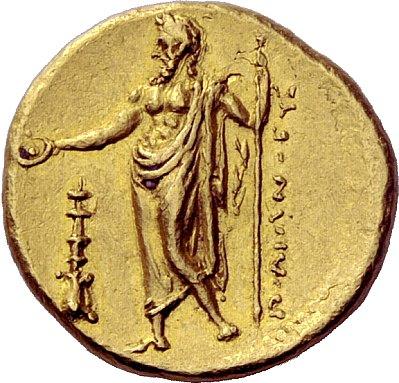 Greek coins. Cyrenaica, Cyrene. Stater ca 322-314, AV 8.62g.