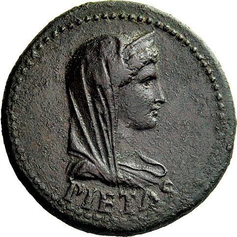 Roman Empire. Livia or Livilla. Dupondius 22-23, Æ 14.13g.