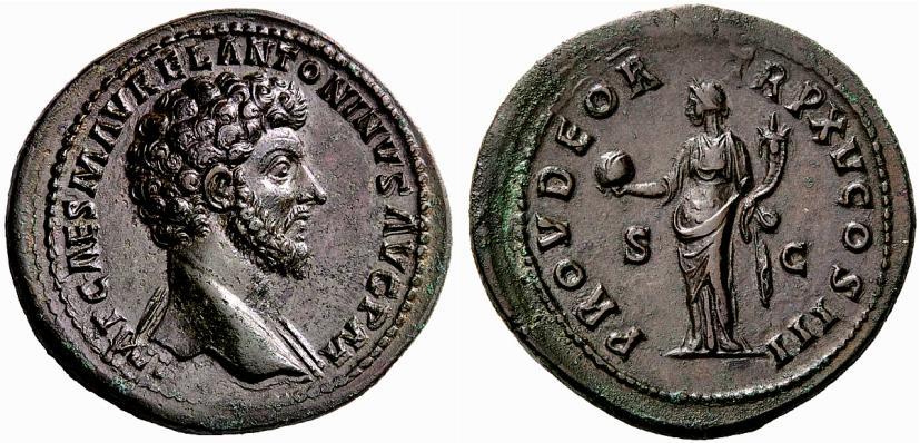 Roman Empire. Marcus Aurelius. Sestertius 161, Æ 24.55g.