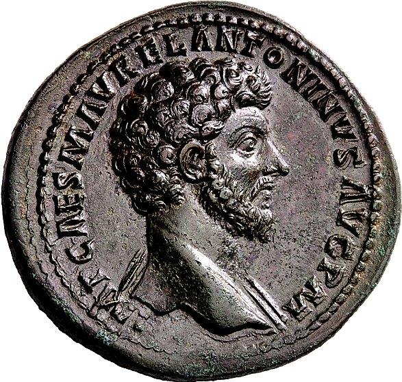 Roman Empire. Marcus Aurelius. Sestertius 161, Æ 24.55g.