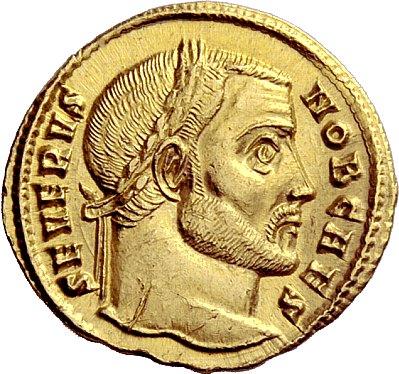 Roman Empire. Severus II. Aureus 305-306, AV 4.63g.