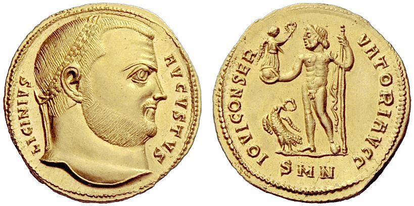 Roman Empire. Licinius I. Aureus 316, AV 5.30g.