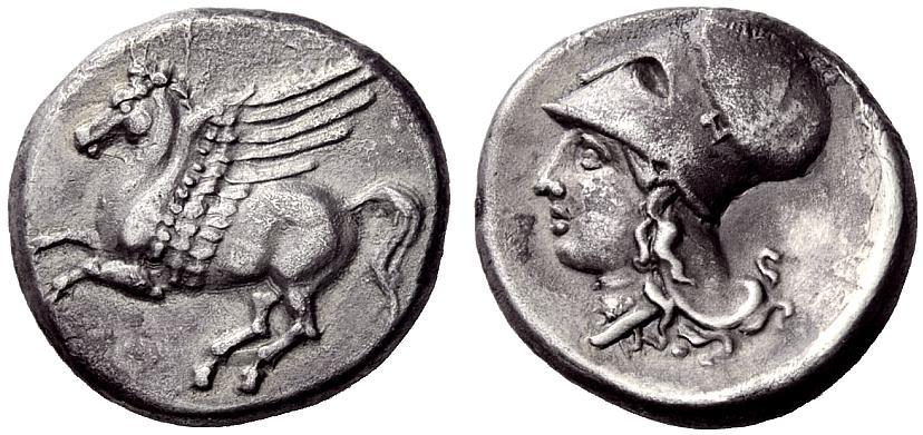Greek coins. Medma. Stater ca 350-340, AR 8.35g.