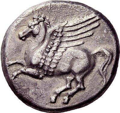 Greek coins. Medma. Stater ca 350-340, AR 8.35g.