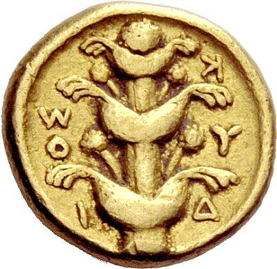 Greek coins. Cyrenaica, Cyrene. Pentalitra 331-322, AV 4.26g.