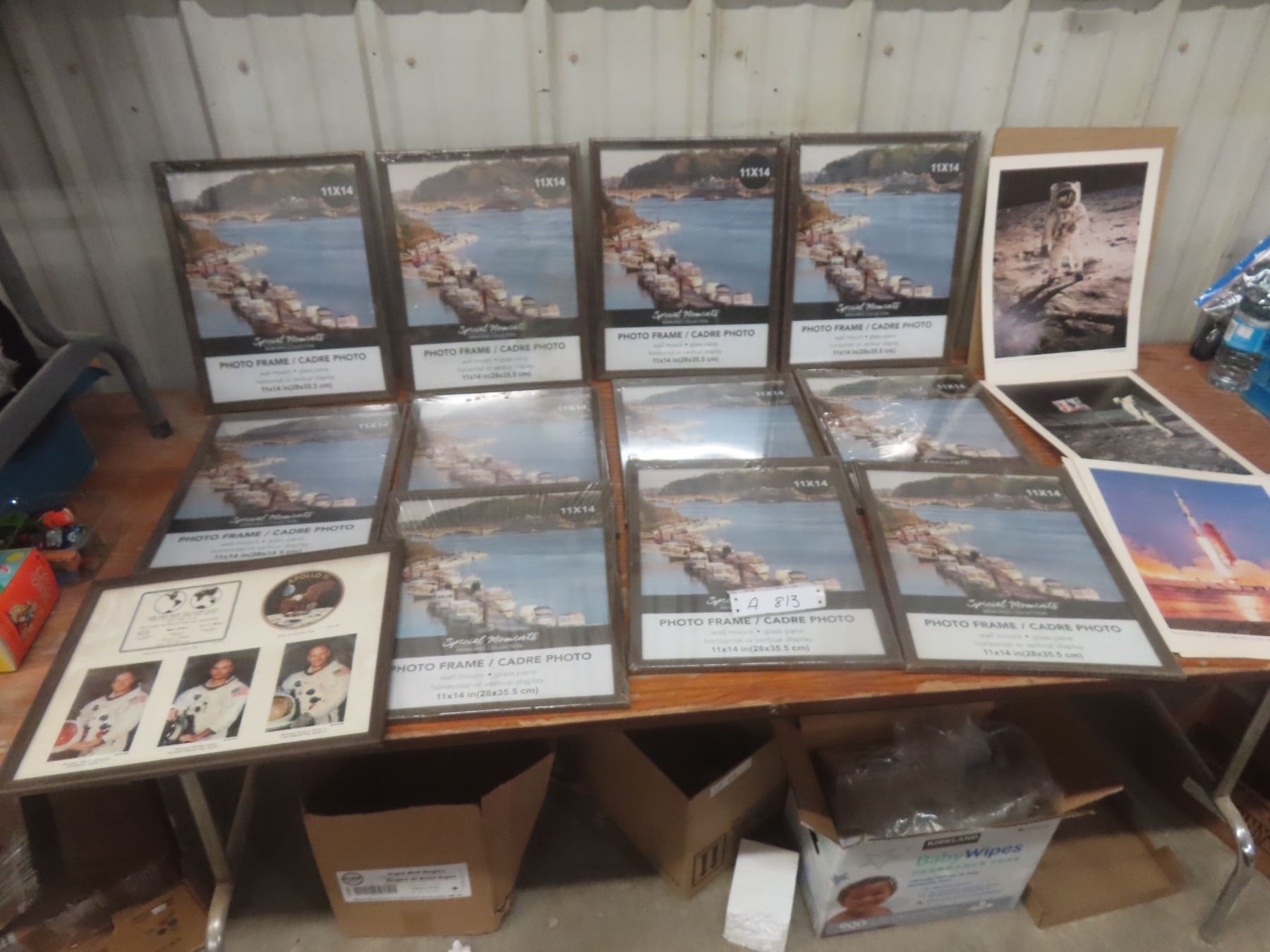 11 New Old Stock 11" x 14" Picture Frames, Two With Broken Glass, Plus ...