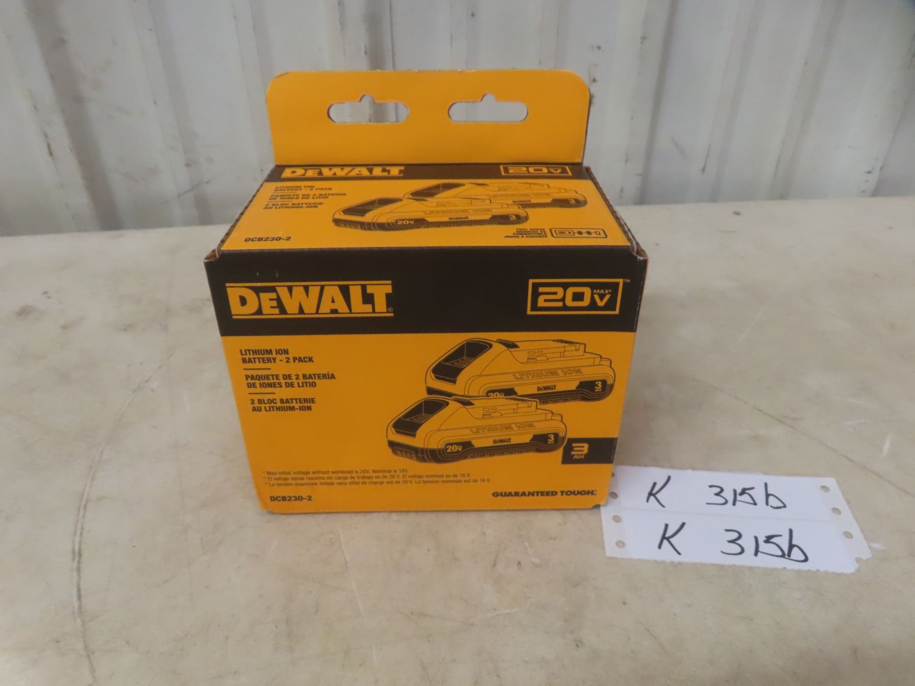 DeWalt 20V Lithium-Ion Two-Pack Battery