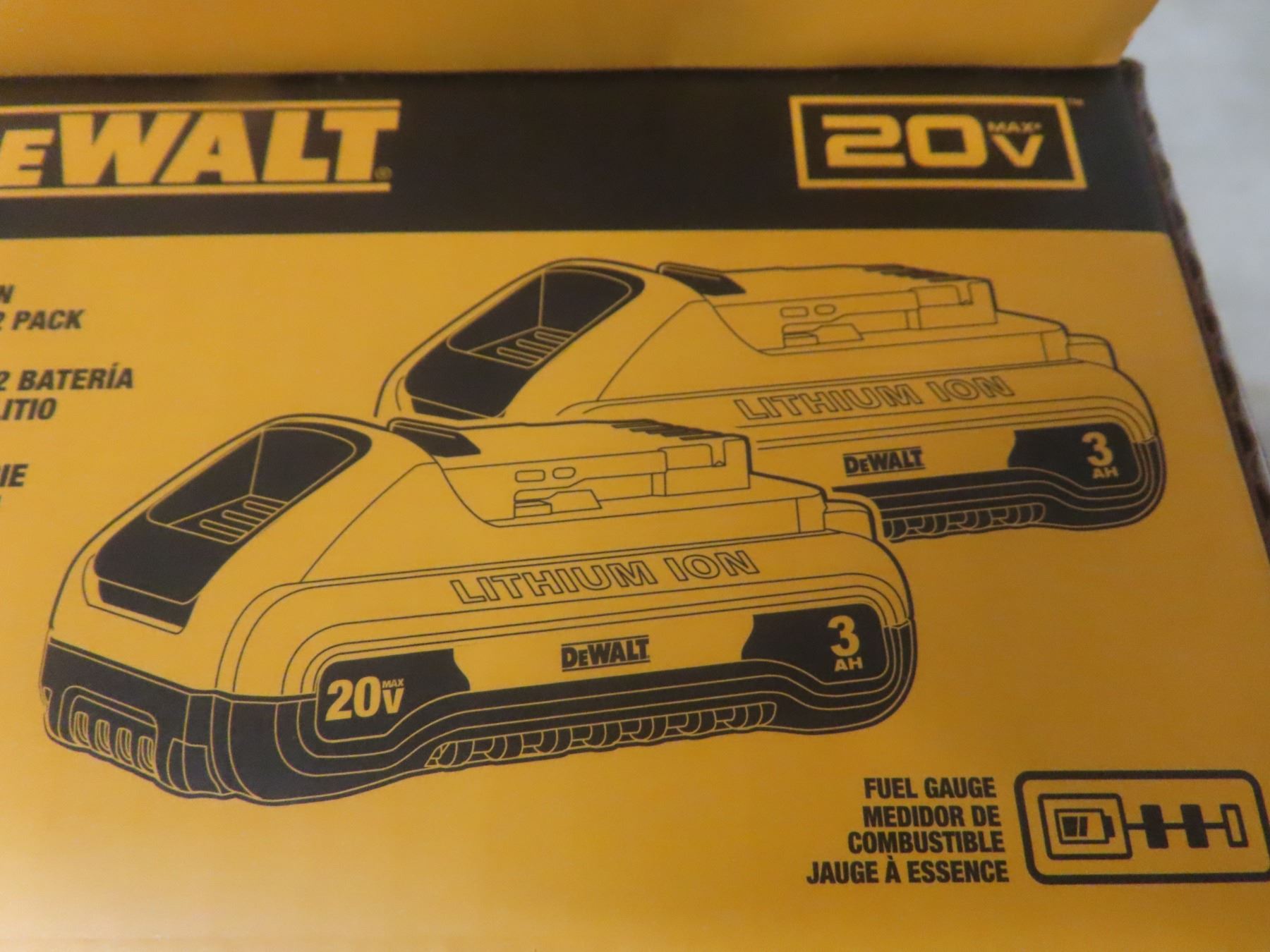 DeWalt 20V Lithium-Ion Two-Pack Battery