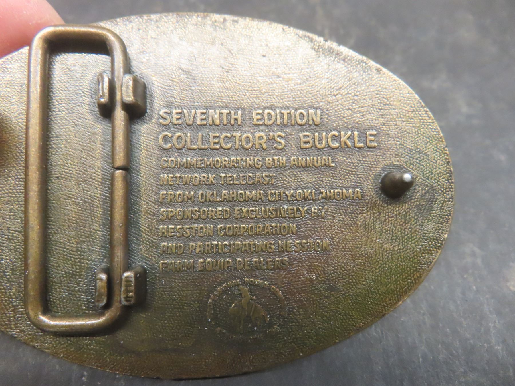 Five Belt Buckles Including Hesston National Finals Rodeo 1981 and 1984 ...