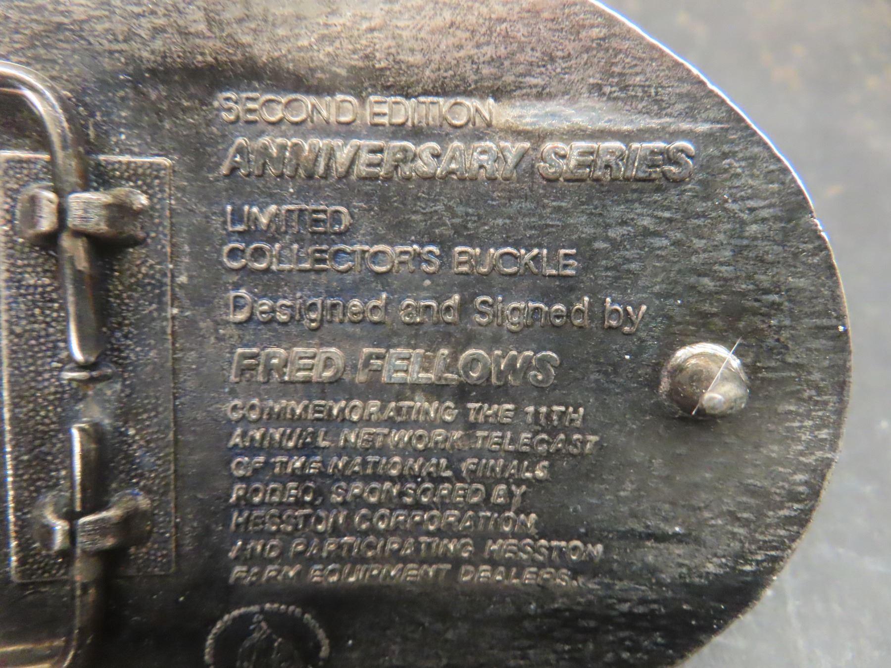 Five Belt Buckles Including Hesston National Finals Rodeo 1981 and 1984 ...