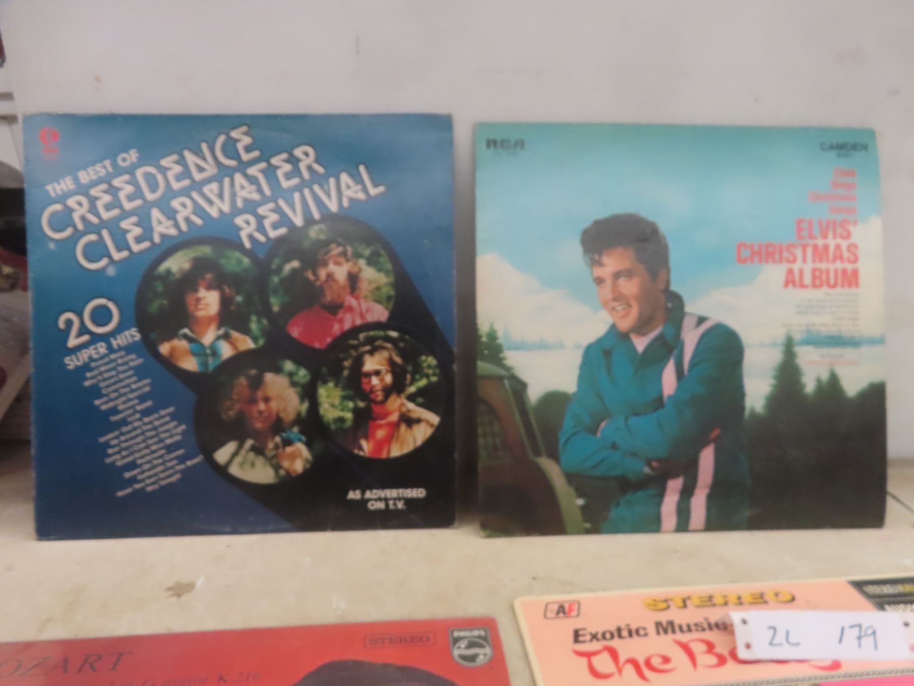 Six Albums Including CCR, Elvis Christmas Album, Prison Songs, and The ...