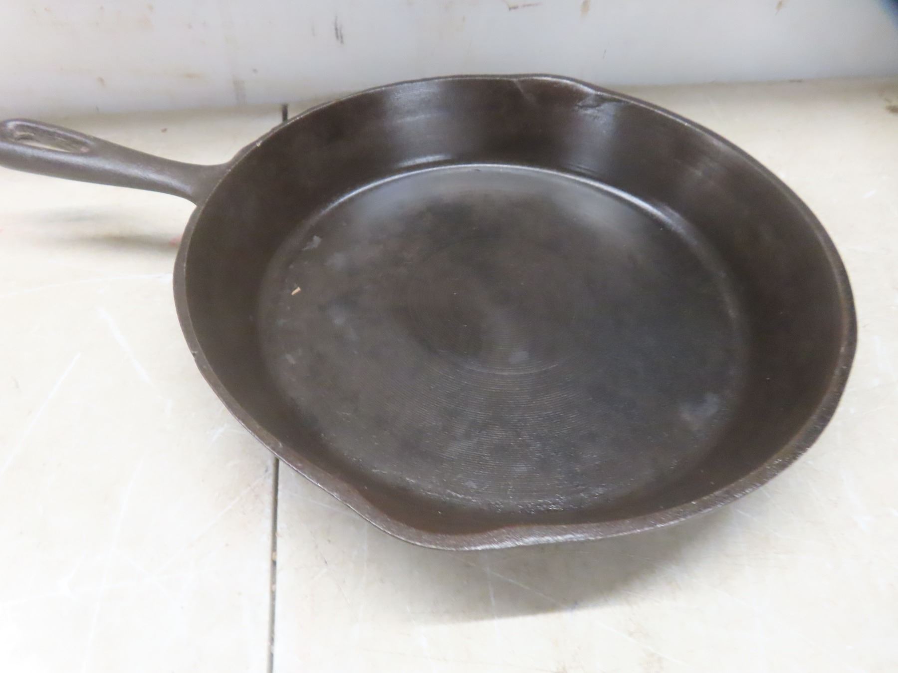 Vintage Cast Iron Fry Pan, Utensils, Cutting Knife, Cookie Press, Glass ...