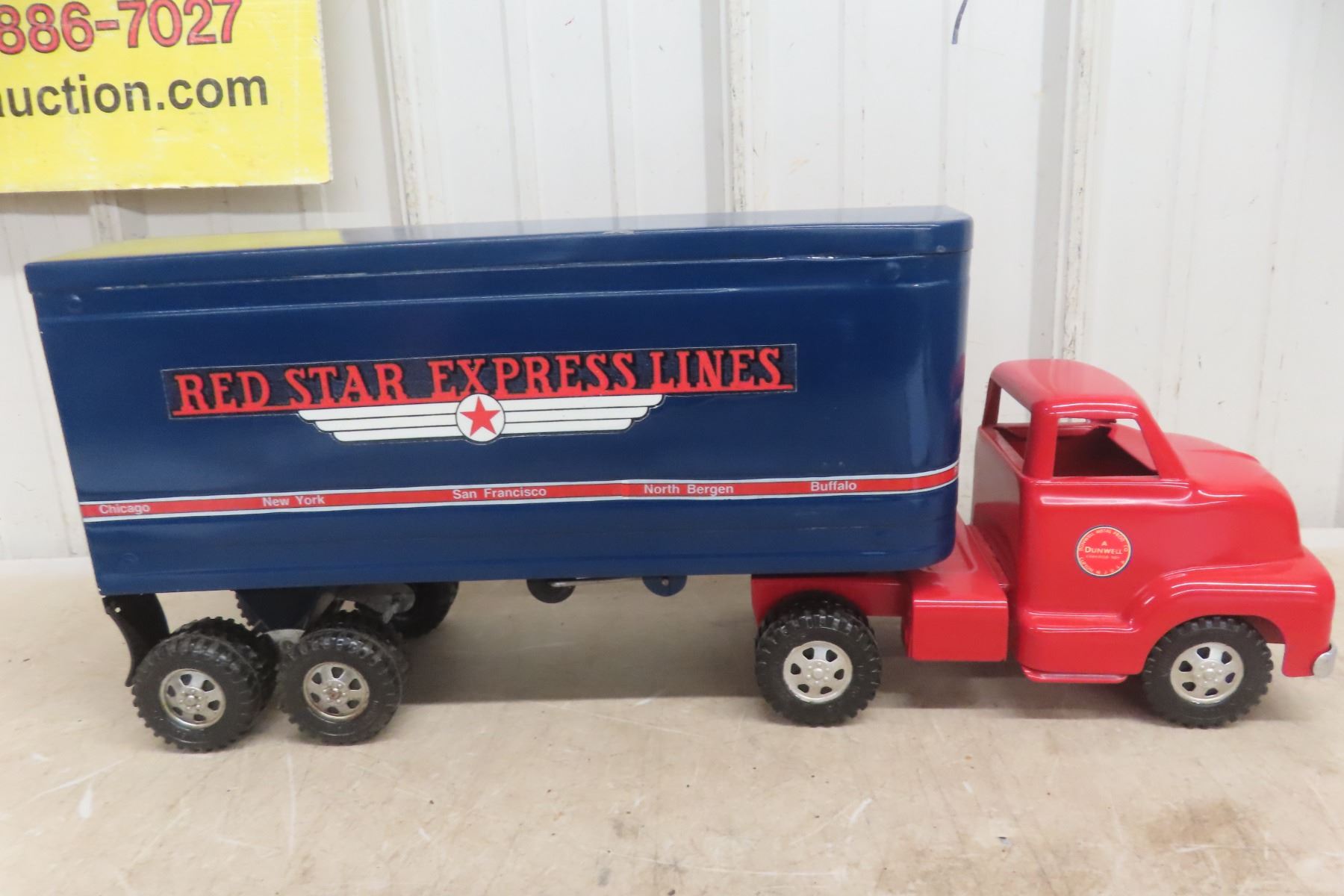 Buckeye Dunwell Red Star Express Truck and Trailer Pressed Steel ...