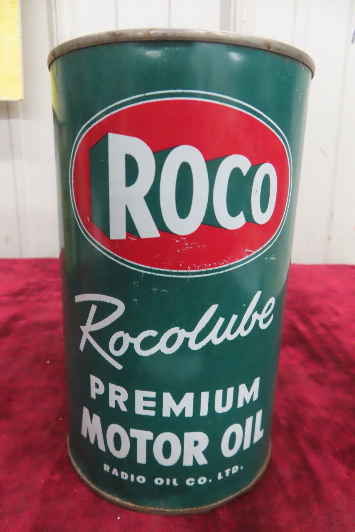 Roco Premium Motor Oil Can 1 Quart - McSherry Auction Service Ltd.