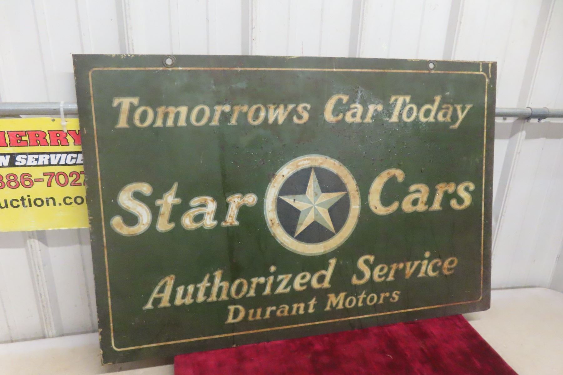 Star Cars Durant Motors Vintage Double Sided Metal Dealership Sign ...