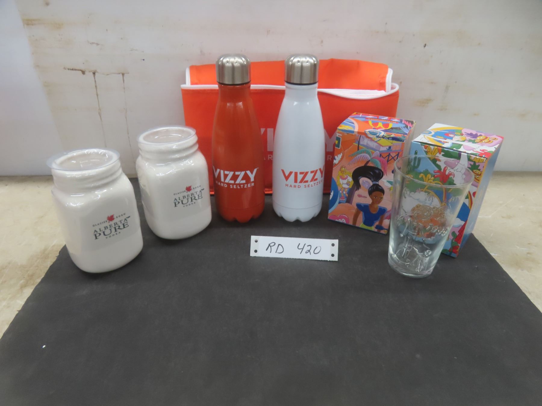 Two Vizzy Seltzer Bottles With Matching Cooler Pouch, Two Collectible ...