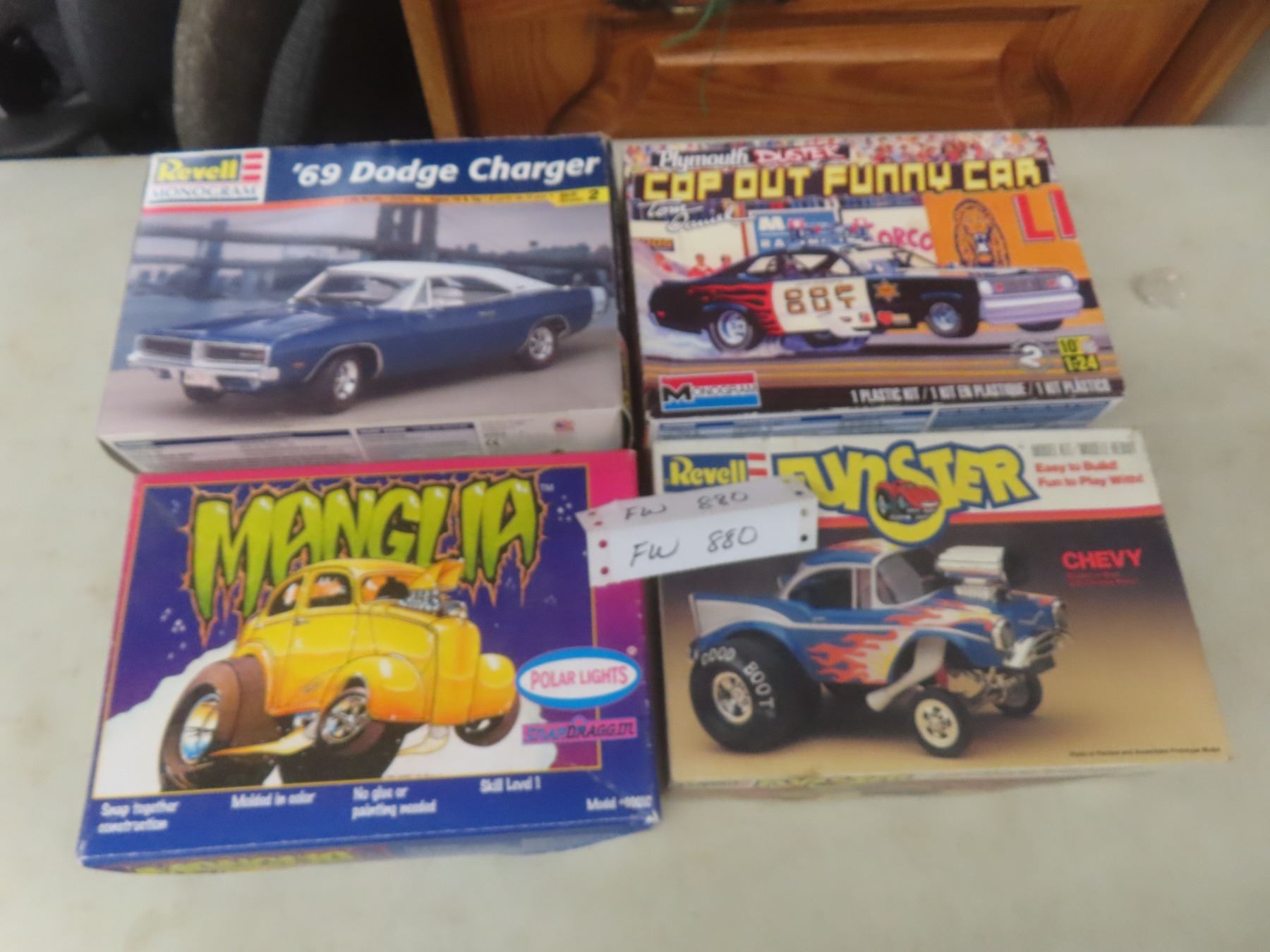 4 Car Models: Plymouth Duster, 1969 Charger, Funster Chevy & Snap ...