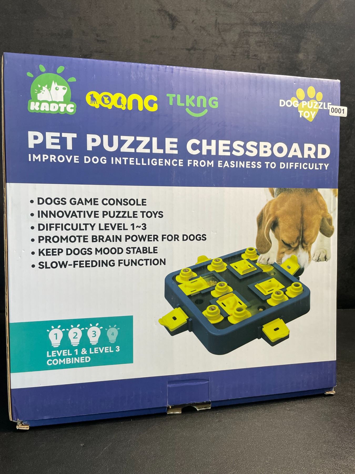 1 Dog Puzzle Slow-Feeder/Pet Puzzle Chessboard Toy - Improve Dog's ...