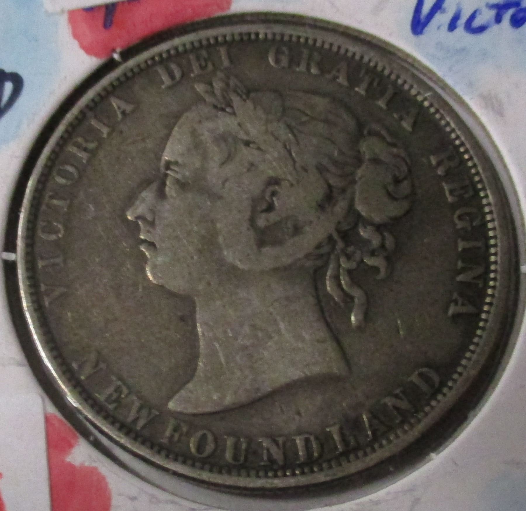 1882H NEWFOUNDLAND VICTORIAN SILVER HALF DOLLAR