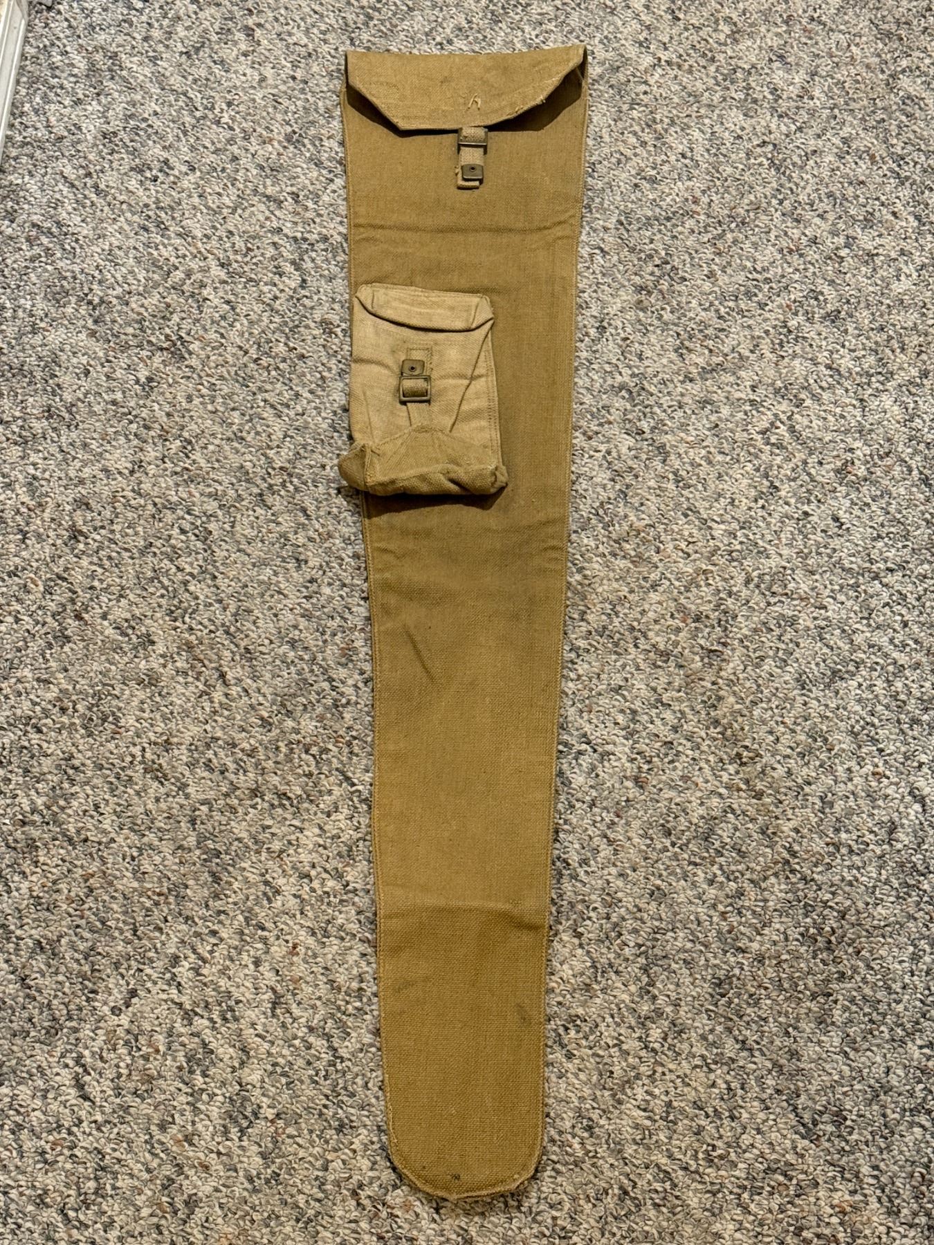 Vintage mititary canvas rifle slip