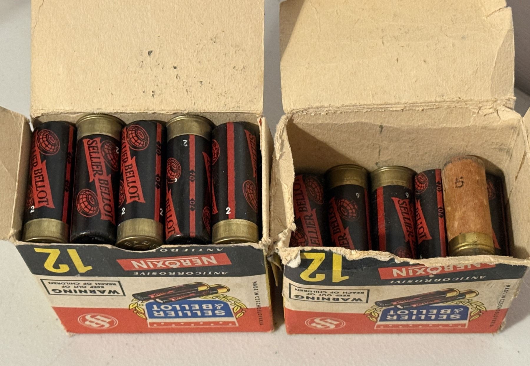 12 Gauge Sellier & Bellot Vintage Shotshells – Collector Boxes