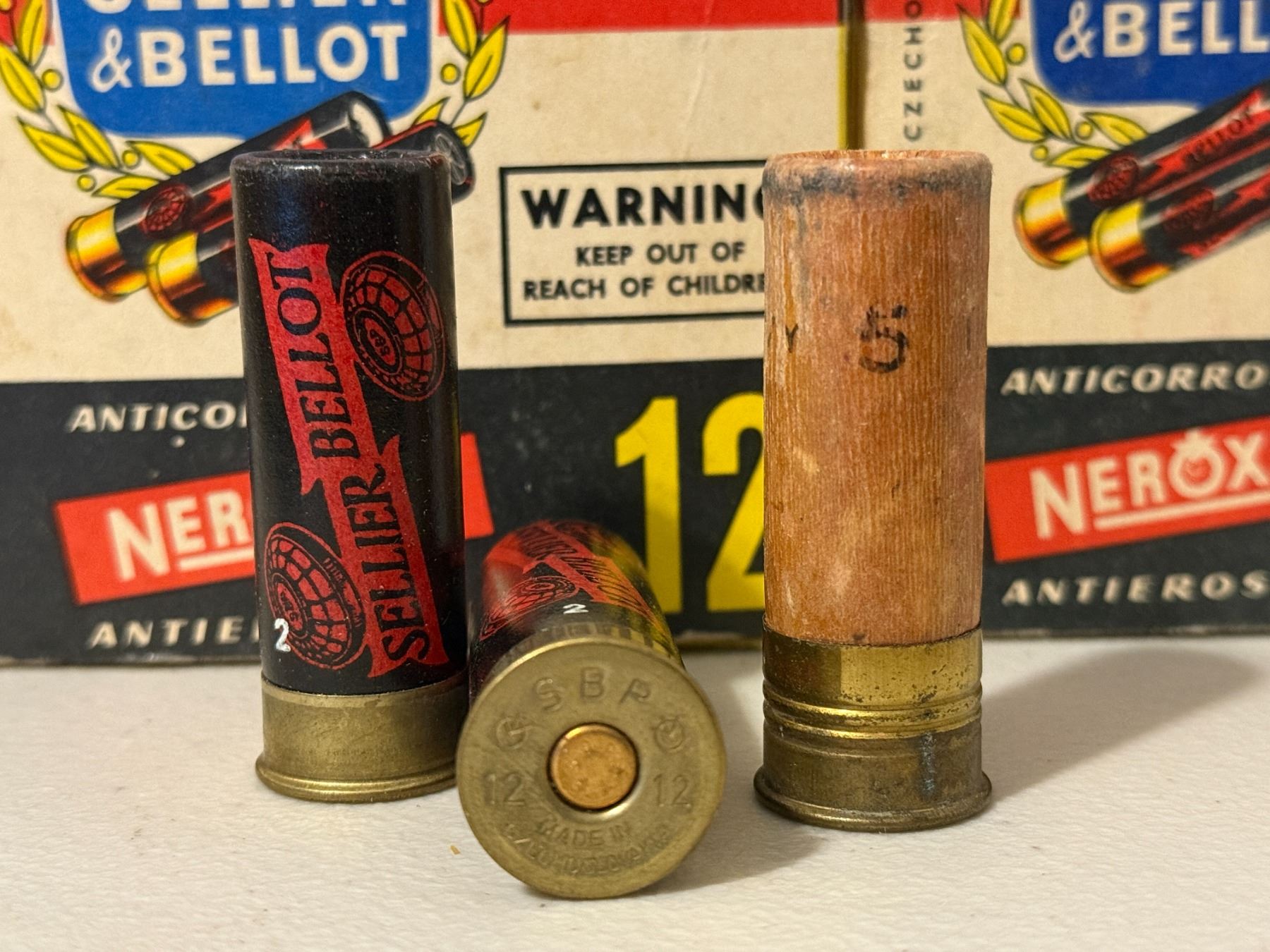 12 Gauge Sellier & Bellot Vintage Shotshells – Collector Boxes
