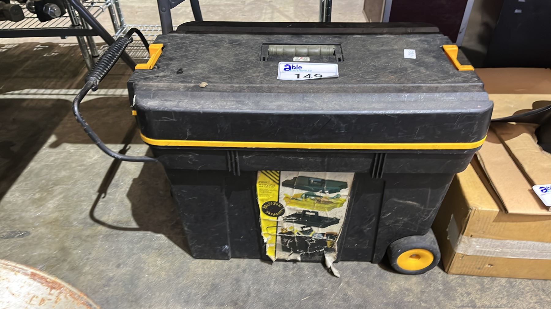 ZAG BLACK PLASTIC ROLLING TOOLBOX - Able Auctions