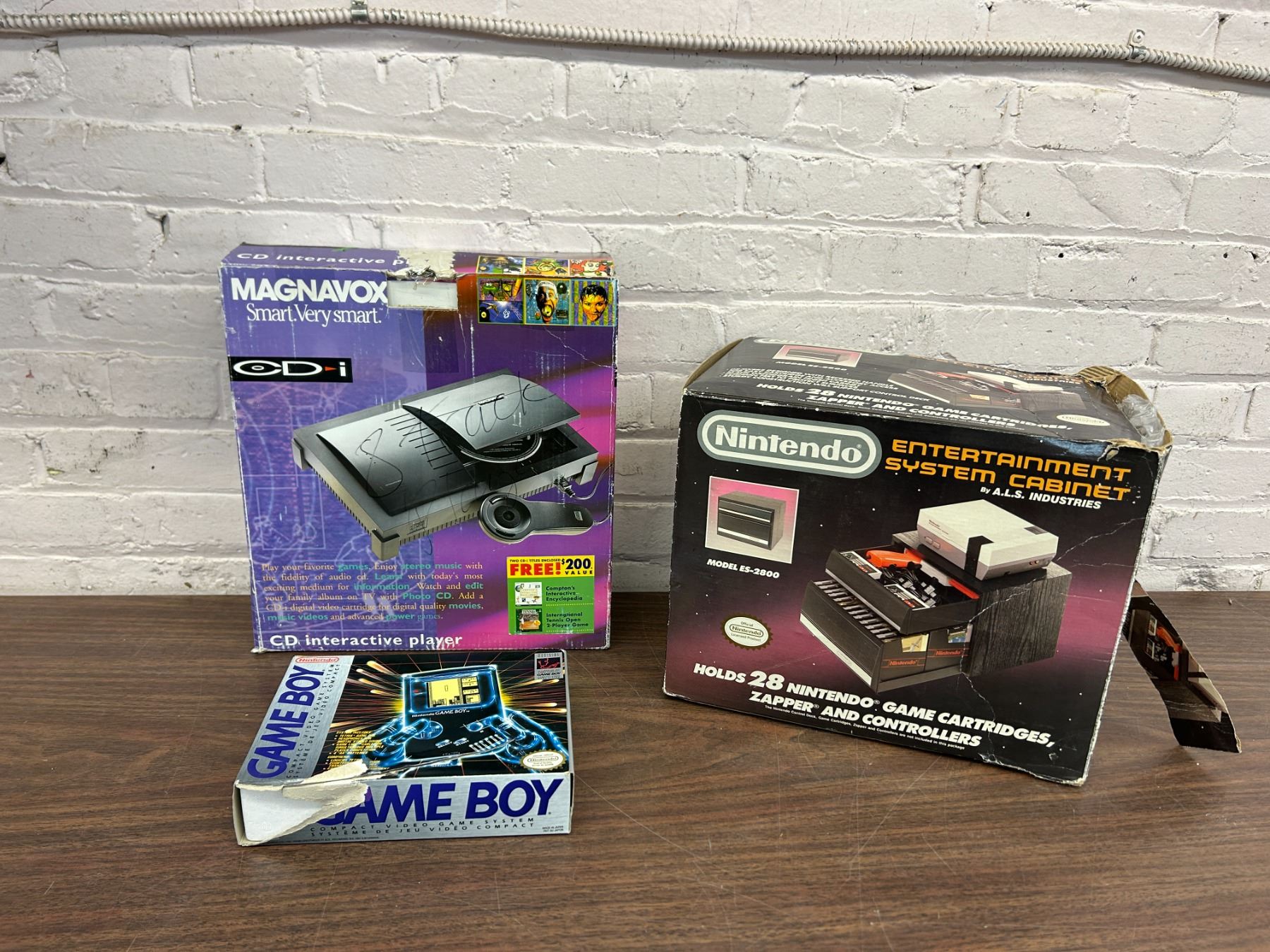 3 Video Game Related Boxes Nintendo Gameboy Console Nintendo Storage ...