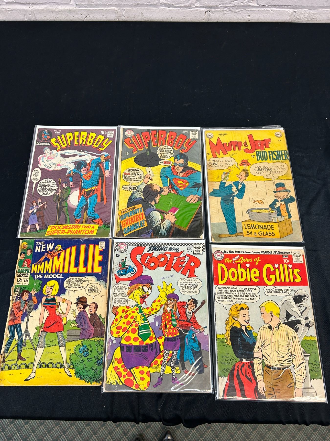 Lot of 6 Vintage 12c Comics Superboy, Mutt & Jeff, Dobie Gillis ...
