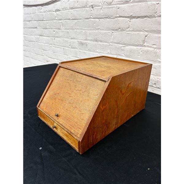 Vintage Antique Globe Wooden Writing Desk Box with Pull-Out Lid ...