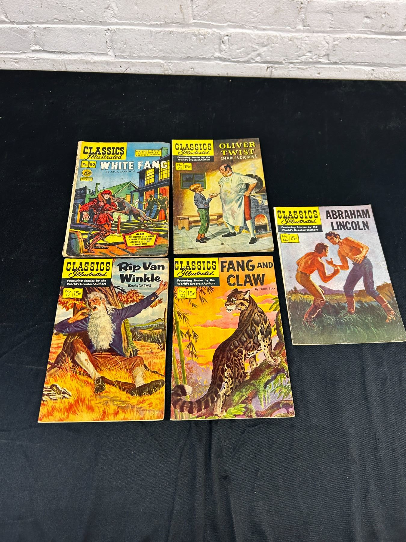 Lot of 5 Classics Illustrated Comic Books Fang and Claw, Abraham ...