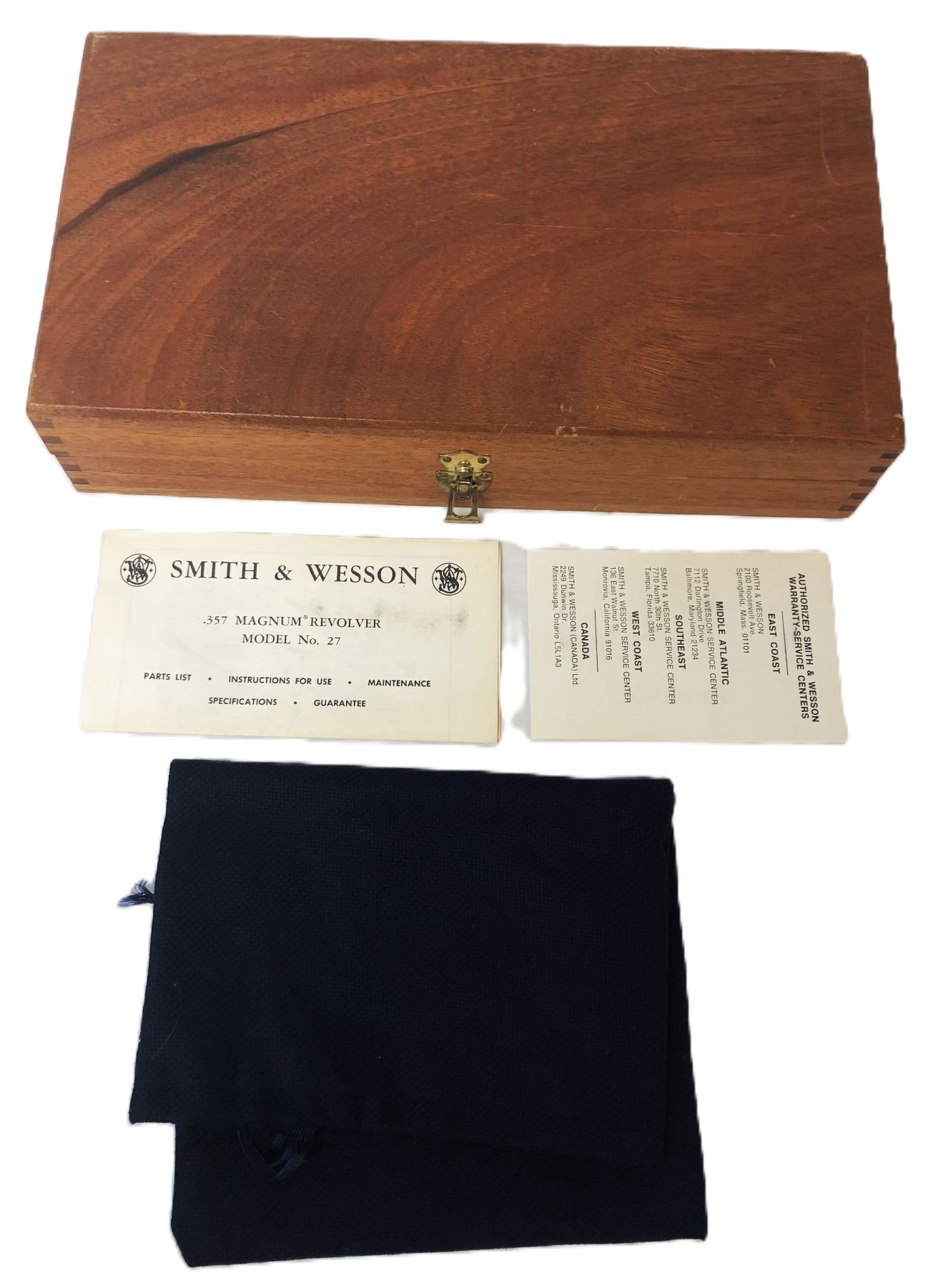 Vintage WOOD S&W 357 Revolver BOX w/ Grip