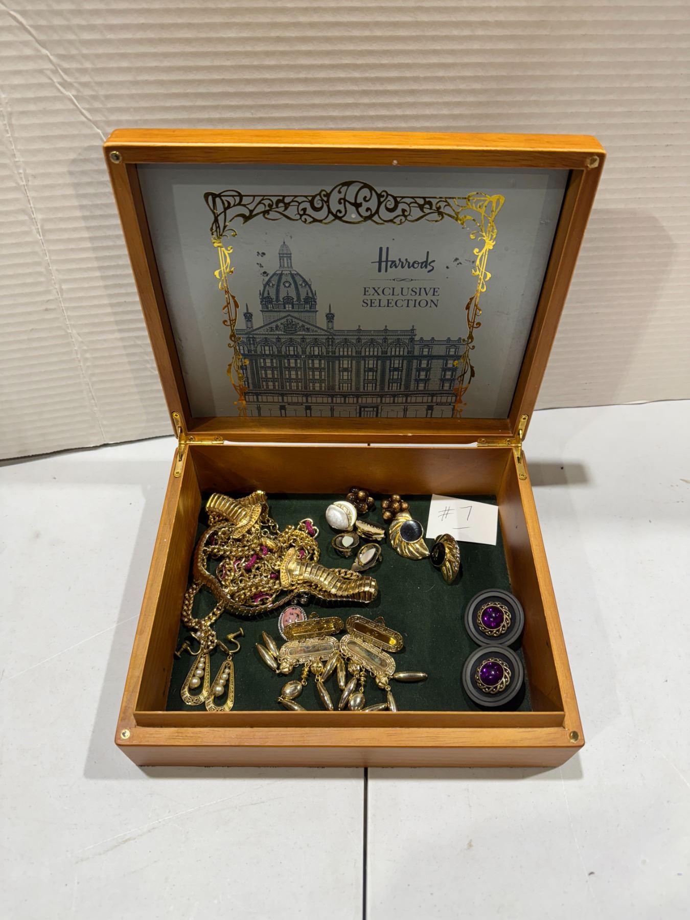 Harrods chocolate box and jewelry