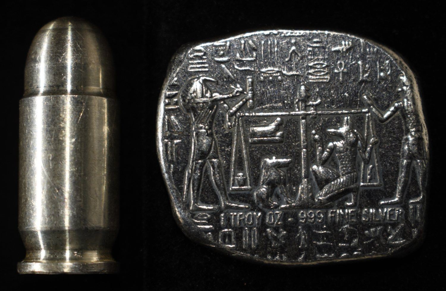 1 OZ SILVER BAR & 1 OZ SILVER BULLET