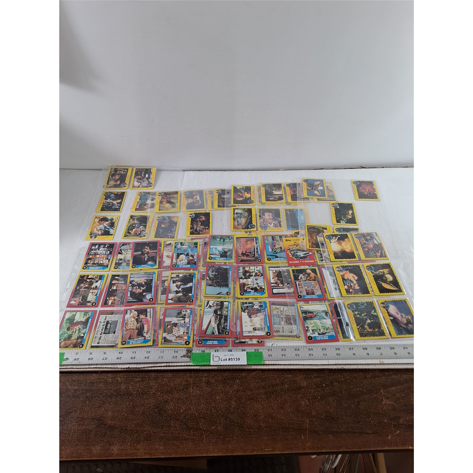(13) Partial Pages Of Movie Trading Cards, Back to The Future, Gremlins ...