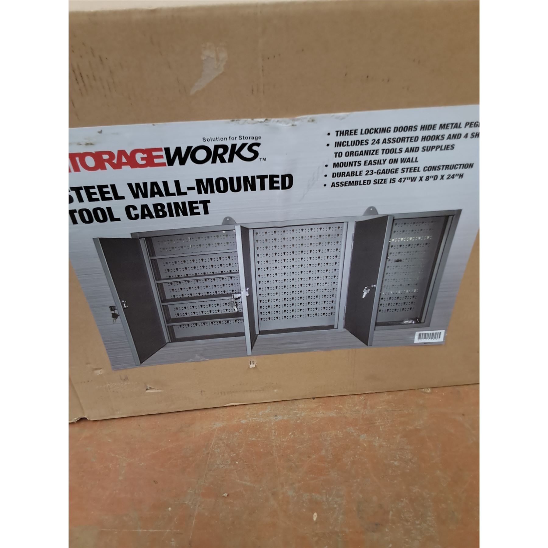 * Storage Works Steel Wall Mounted Tool Cabinet, Sealed, NIB ...