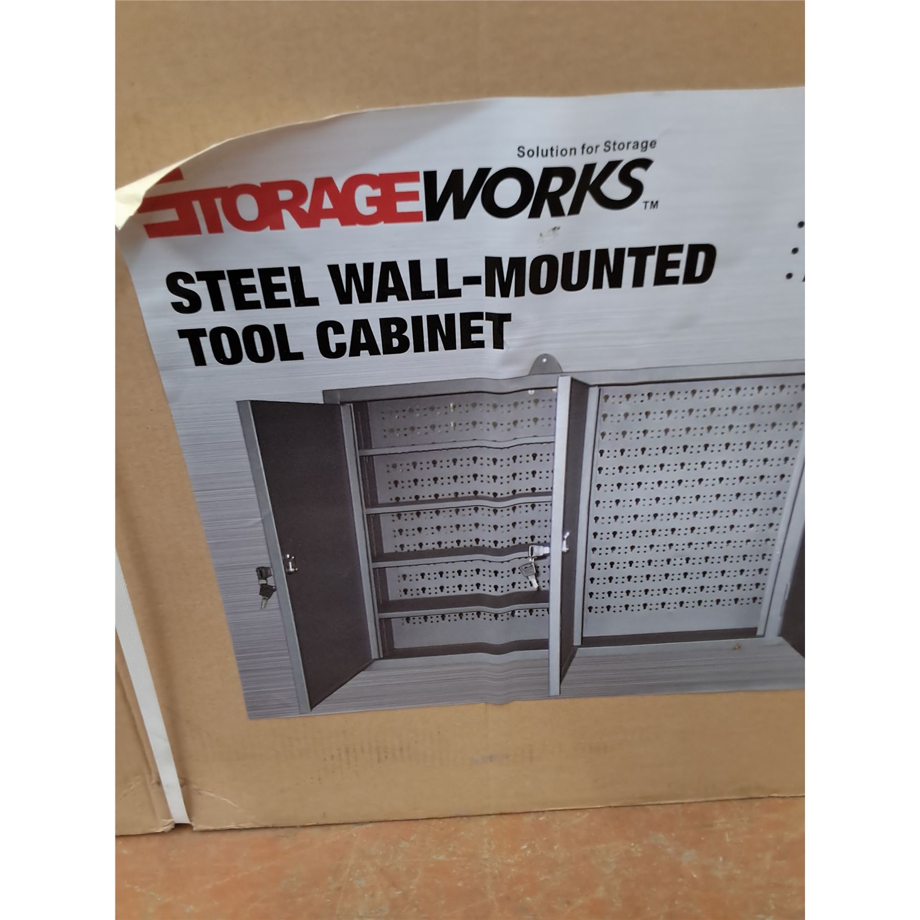 * Storage Works Steel Wall Mounted Tool Cabinet, Sealed, NIB ...