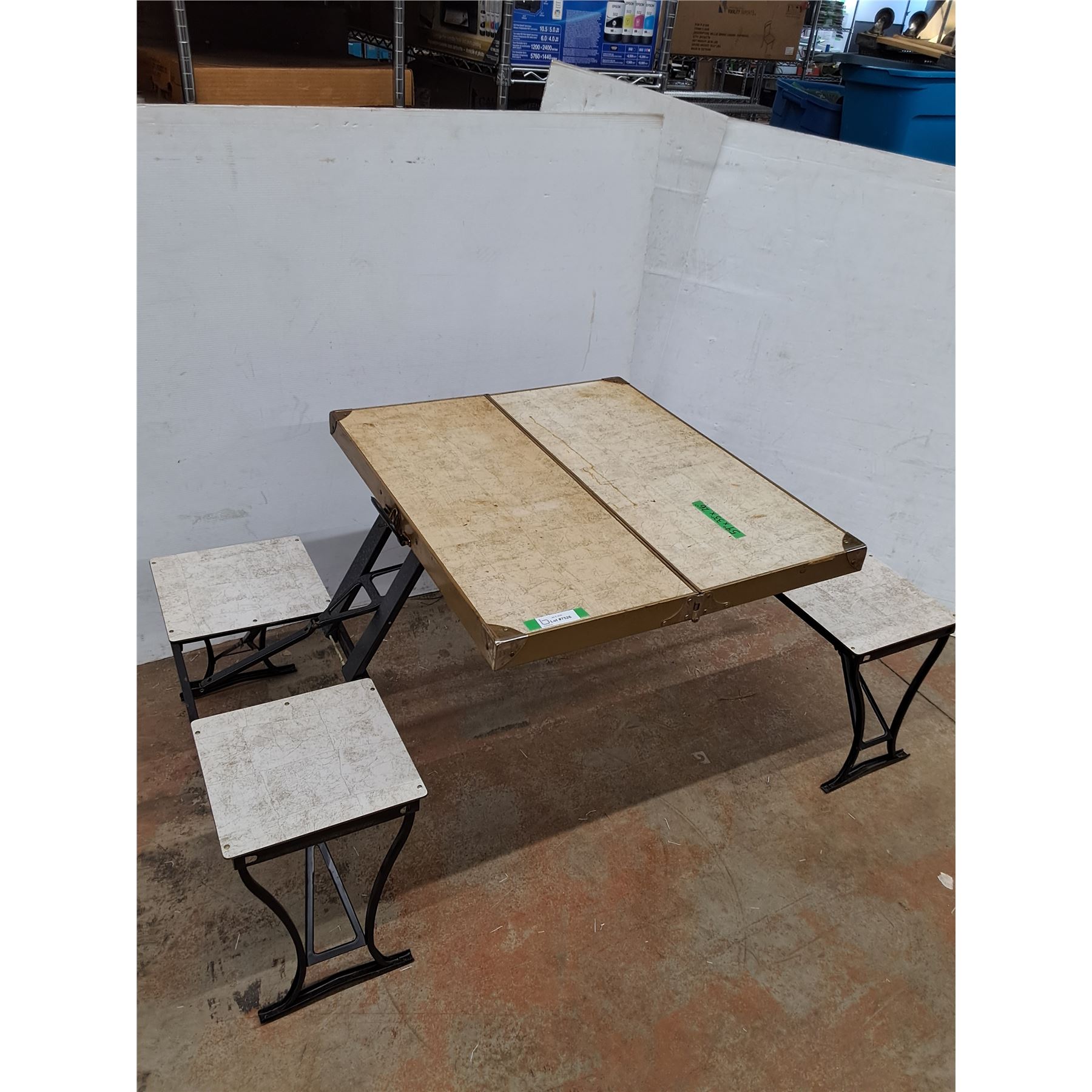 *Folding Plastic Picnic Table- PICK UP ONLY
