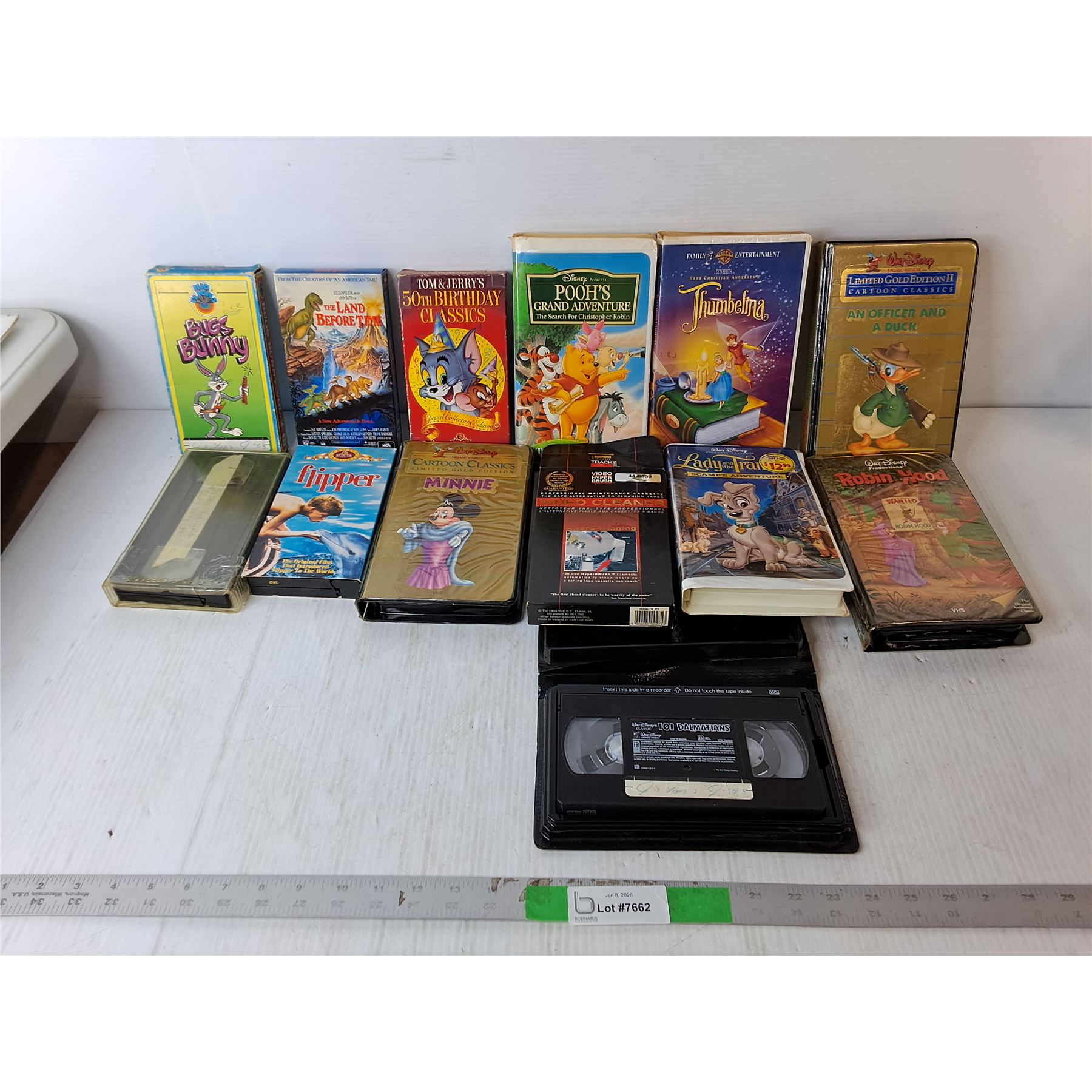(13) Mostly Kids' VHS Tapes- Thumbelina, Bugs Bunny, The Land Before ...