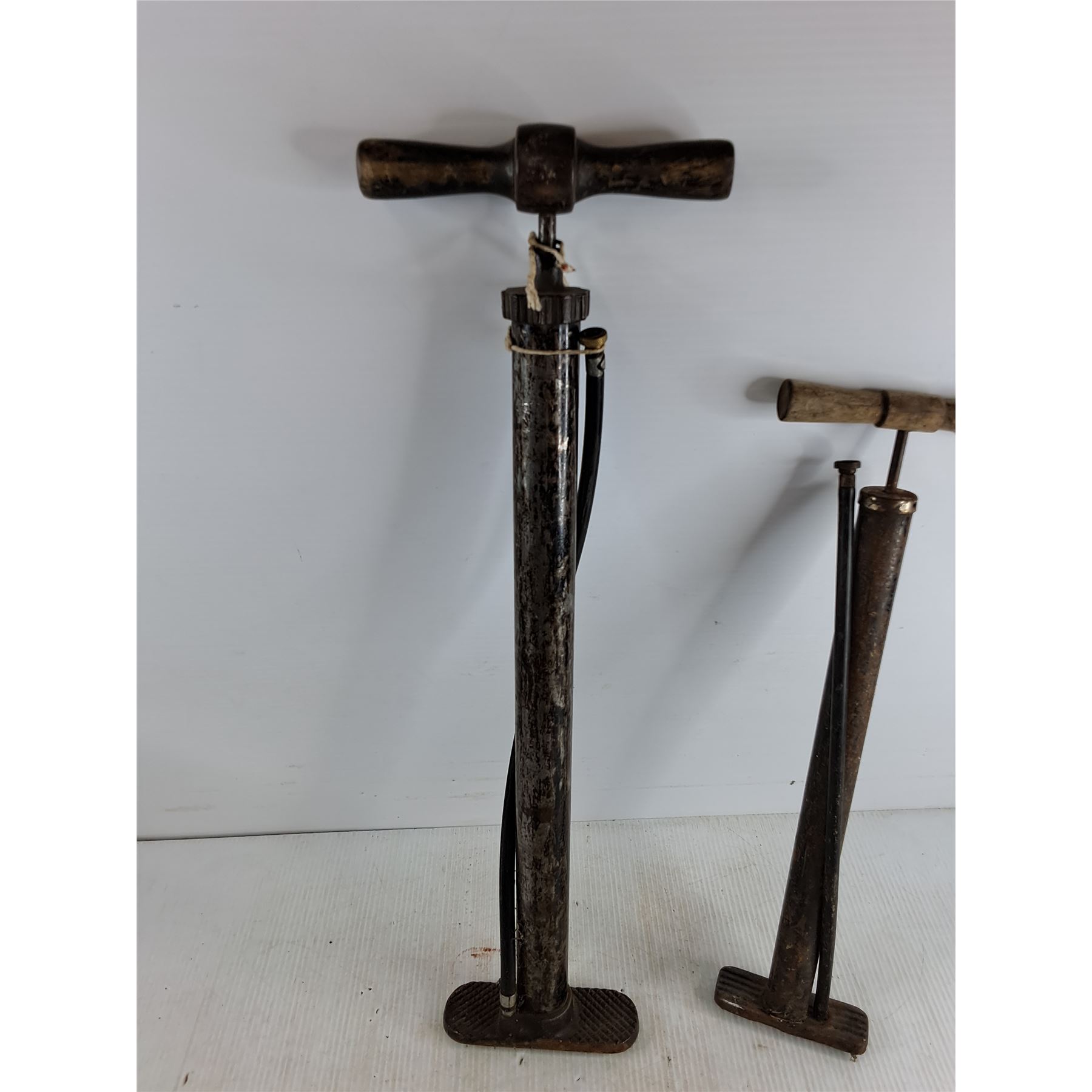 (2) Antique 1920s Air Pumps - As Is - Bodnarus Auctioneering