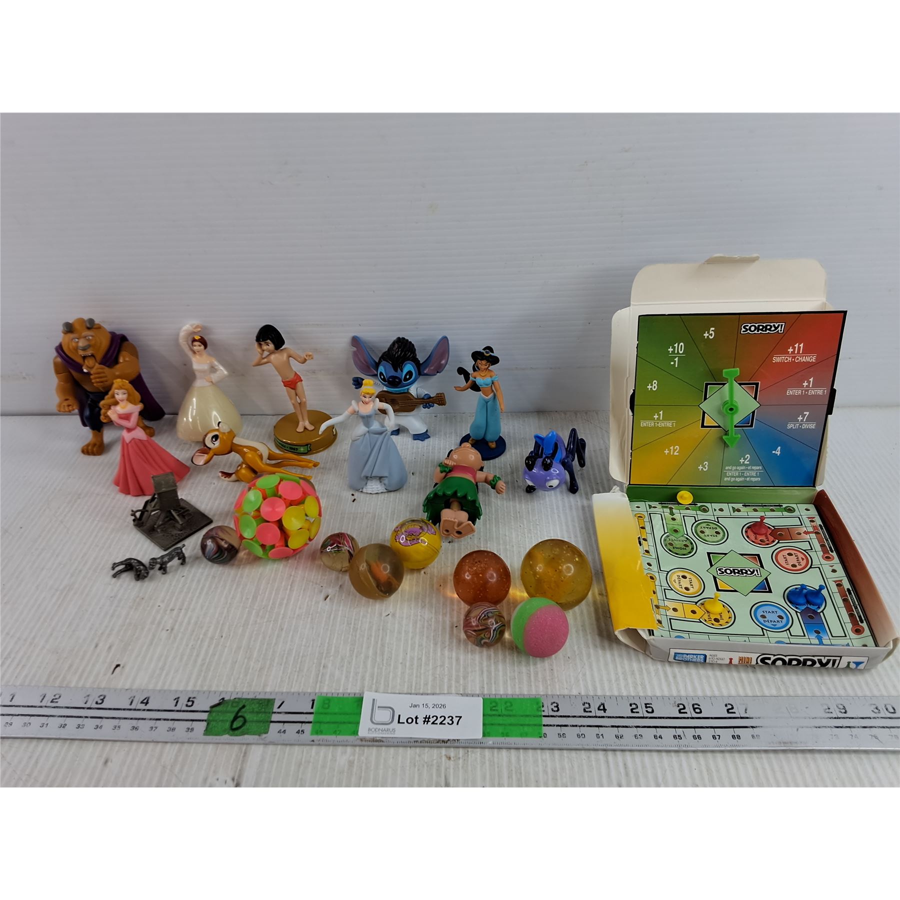Sorry Game, Assorted Toys & Disney Figures - Bodnarus Auctioneering