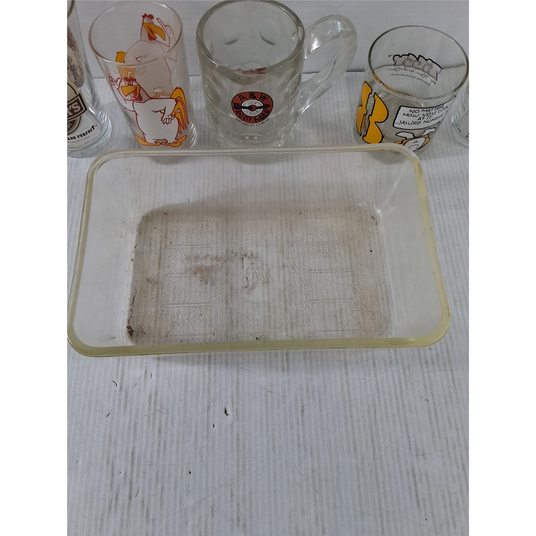 (5) Various Collector Mugs/ Glasses, A&W- Has Small Chip, Bugs Bunny ...