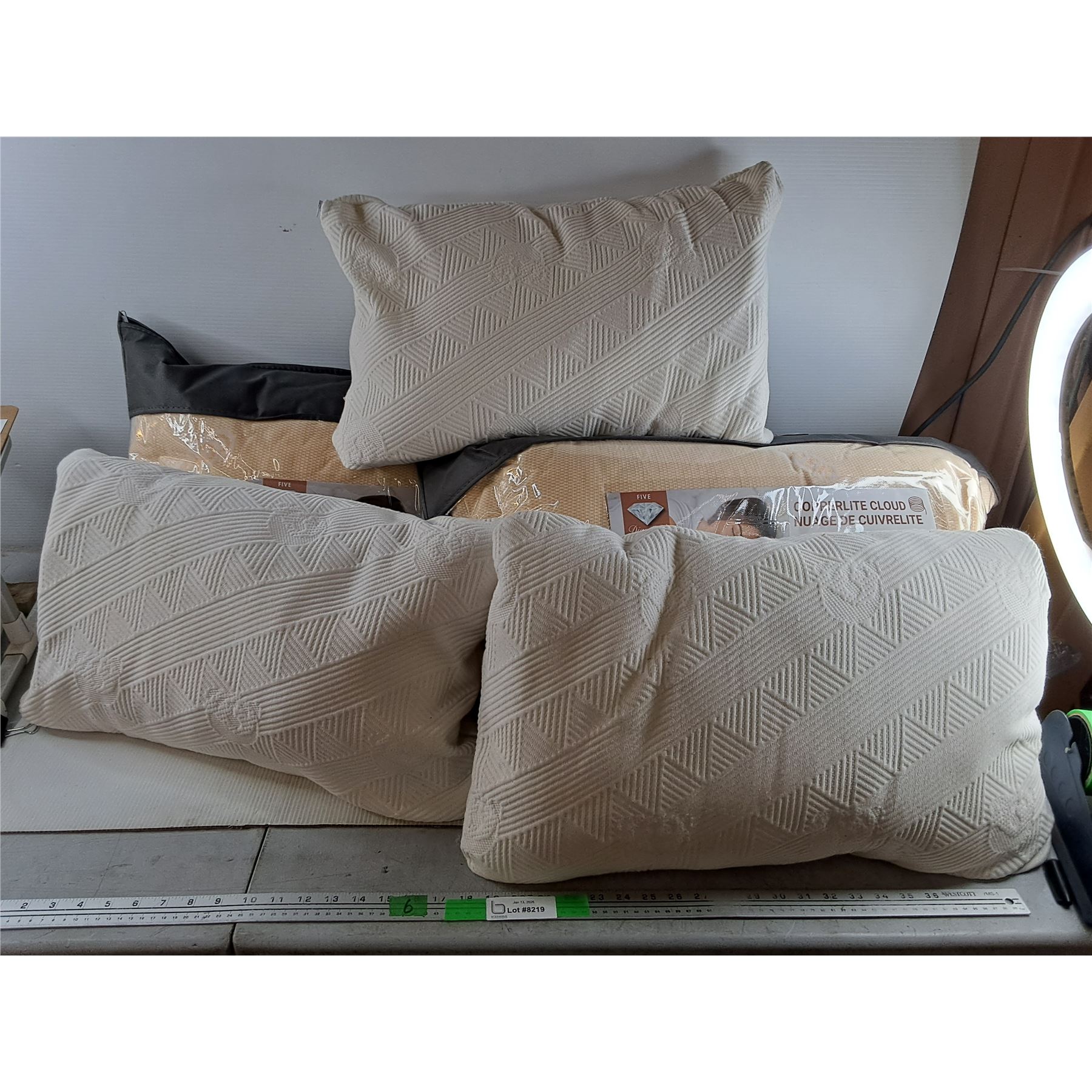 (2) Copperlite Cloud Copper Infused Pillows - New (3) Memory Foam ...